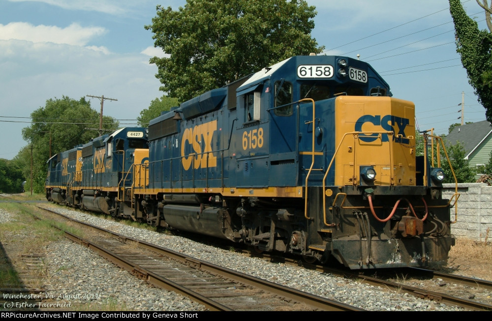 CSXT 6158 and two others